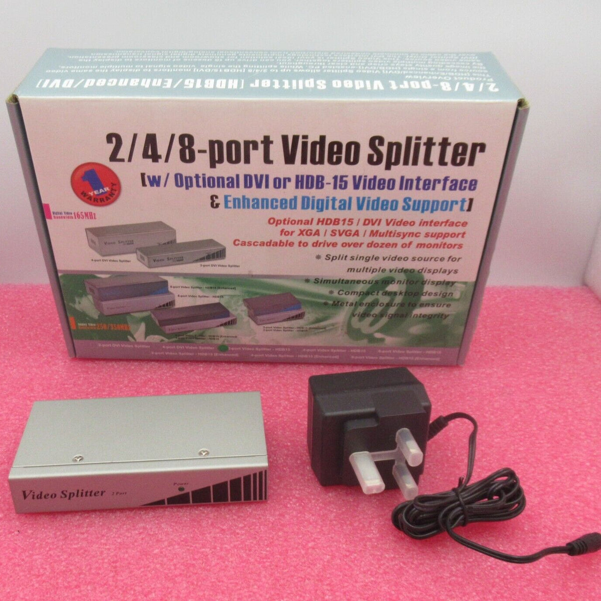 2 Port Video Splitter HDB15 Basic Desktop Console – SaveOnKit