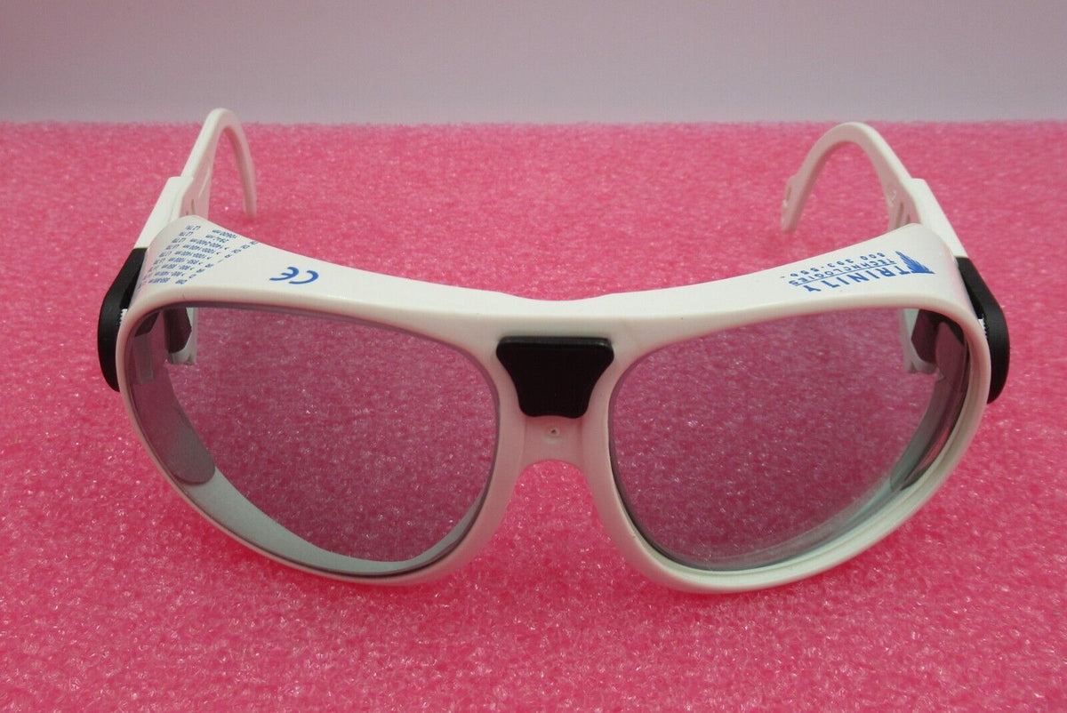 Trinity Operator Laser Safety Glasses White PPE Light Blue Lens Eyewea ...