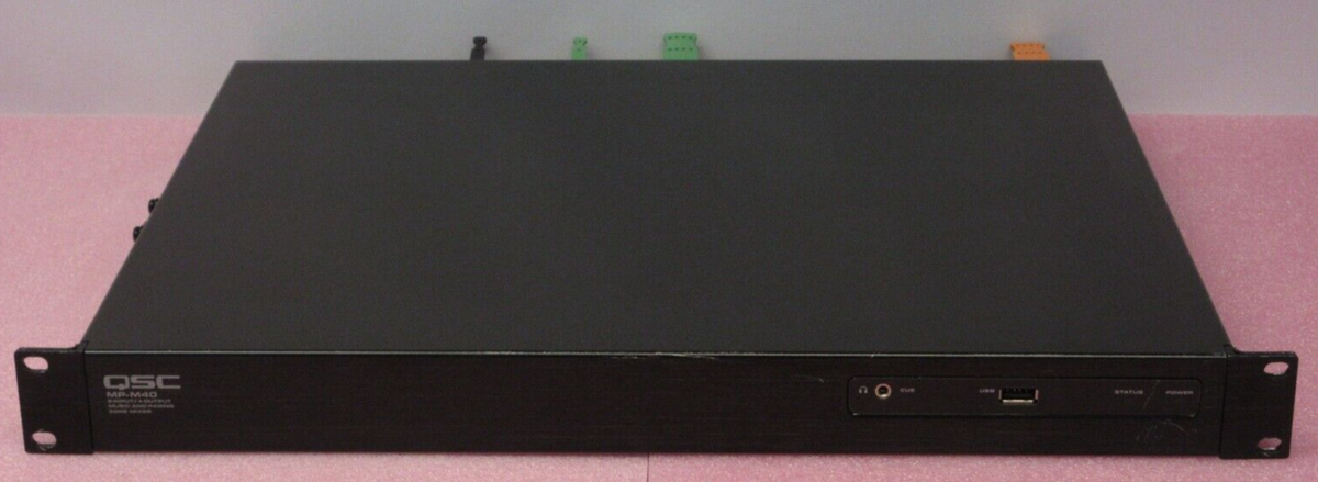 QSC MP-M40 8 Input / 4 Output Music and Paging Zone Mixer 1U Rackmount ...